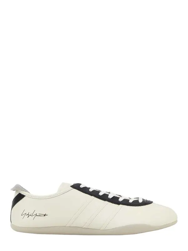 Y-3 YOHJI YAMAMOTO ADIDAS Y-3 Yamamoto Tokyo Leather Lace-up Sneakers - White