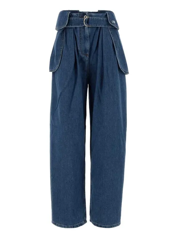 Loewe Wide Leg Denim Jeans - Blue