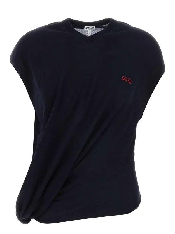 Loewe Wool-blend Knit Vest - Blue