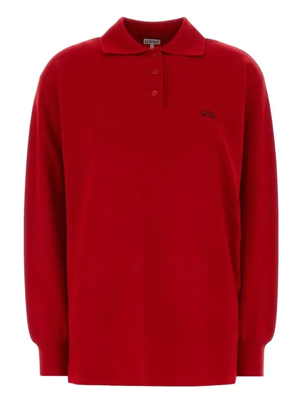 Loewe Stretch Cashmere Blend Polo Shirt - White