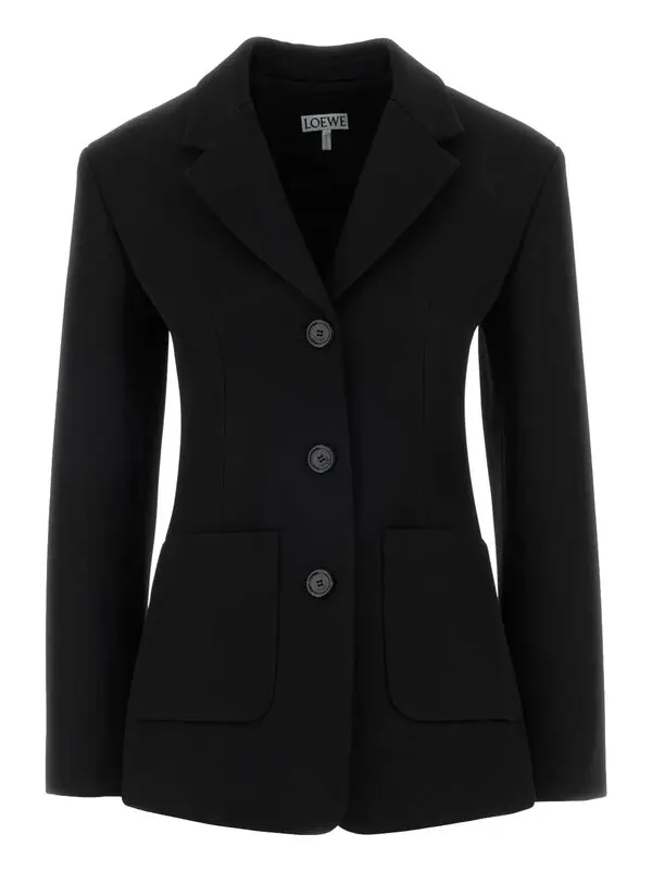 Loewe Wool Blend Blazer - Black