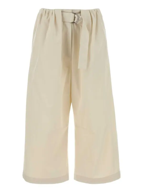 Loewe Cotton-silk Wide-leg Pants - White