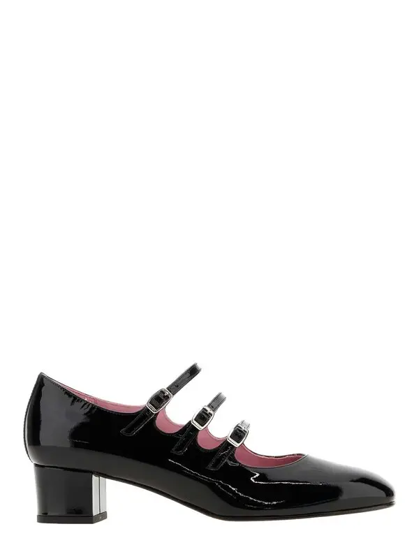 CAREL Kina Leather Pumps With 4 Cm Heel - Black