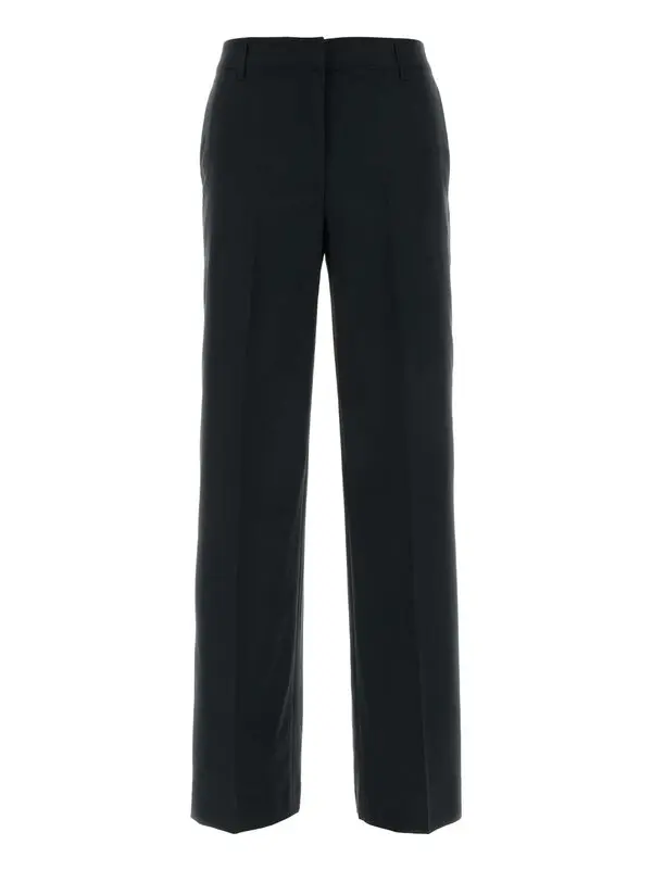 PT TORINO Francoise Virgin Wool Twill Pants - Black