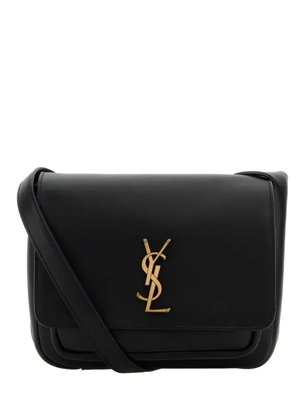 Saint Laurent Niki Mini Leather Crossbody Handbag - Black