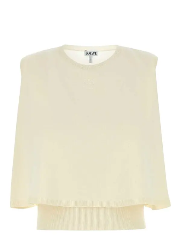 Loewe 100% Wool Knit Vest - White