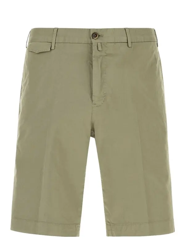 PT TORINO Sage Stretch Cotton Bermuda Shorts - Green