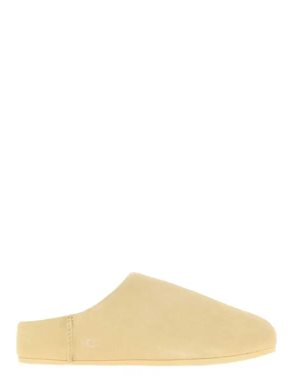 UGG Elea Suede Shearling Lined Slip-on Slippers - Yellow