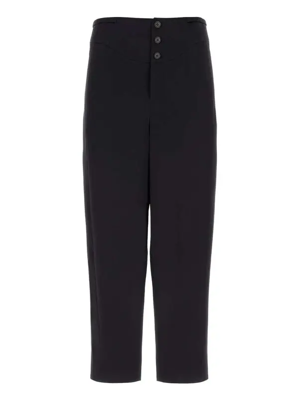 Saint Laurent Tailored Crepe Satin Pants - Blue