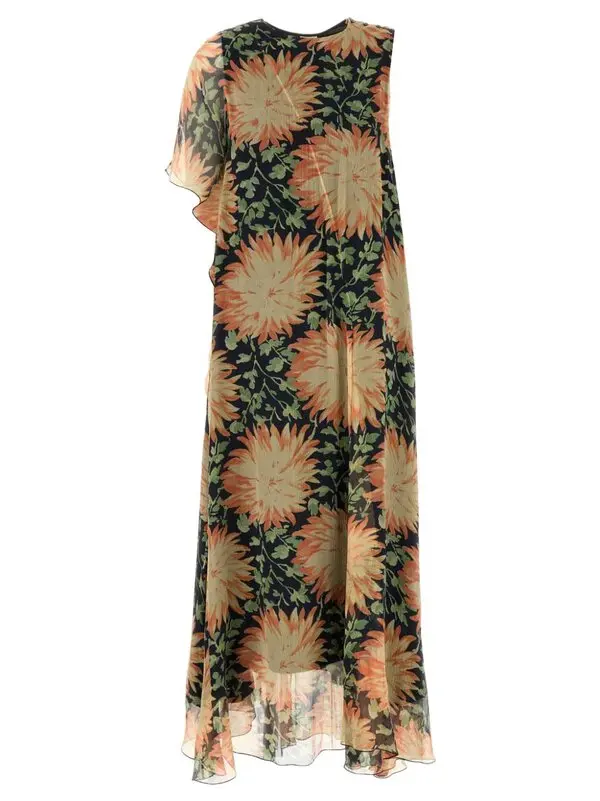 Loewe Printed Silk Maxi Dress - Floral