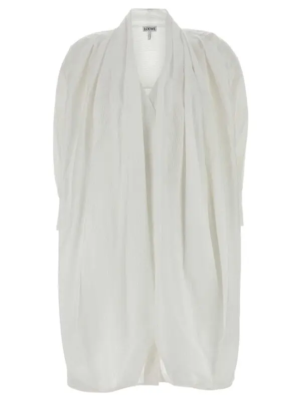 Loewe Poplin Dress In Cotton - White