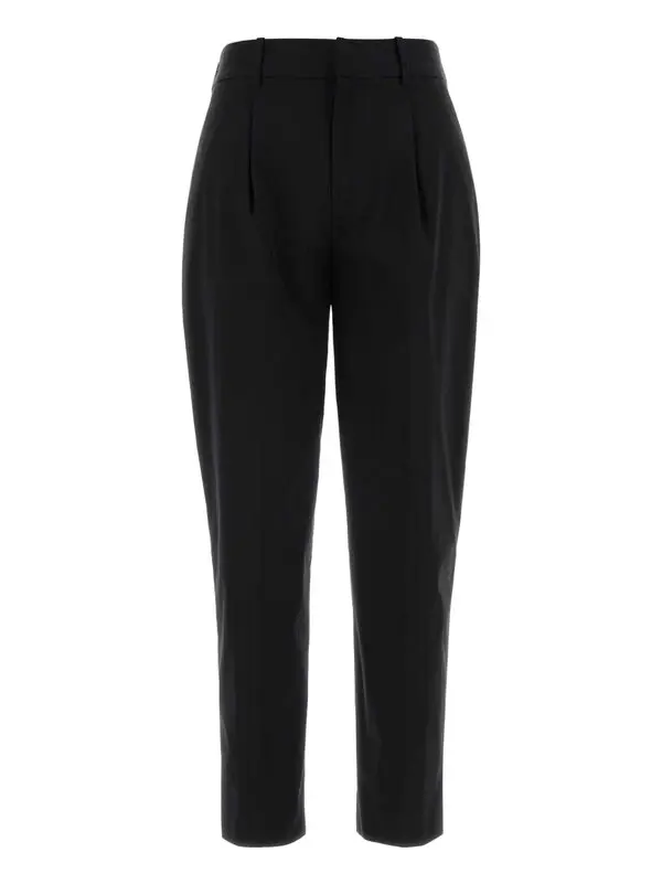 PT TORINO Stretch Cotton Blend Tailored Pants - Black