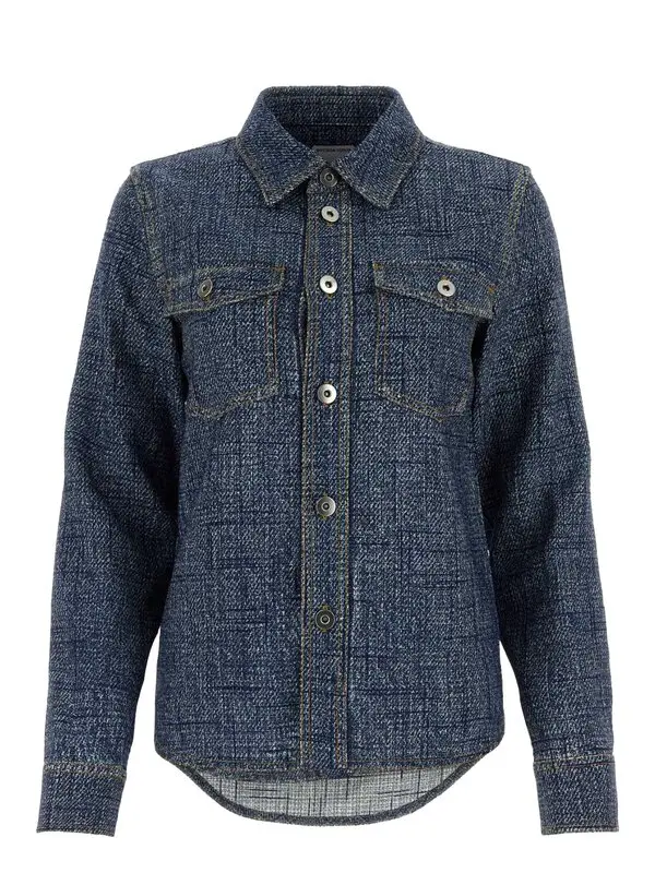 Bottega Veneta Printed Viscose-silk Blend Shirt - Blue