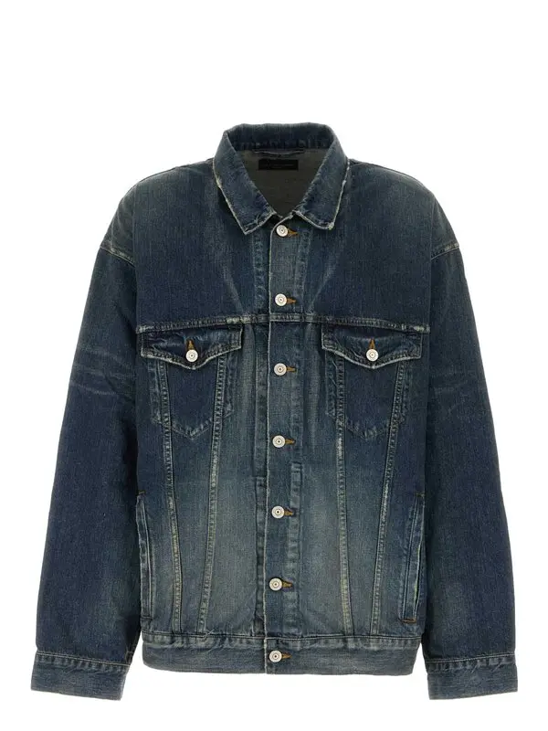 Balenciaga Oversized Denim Jacket - Blue