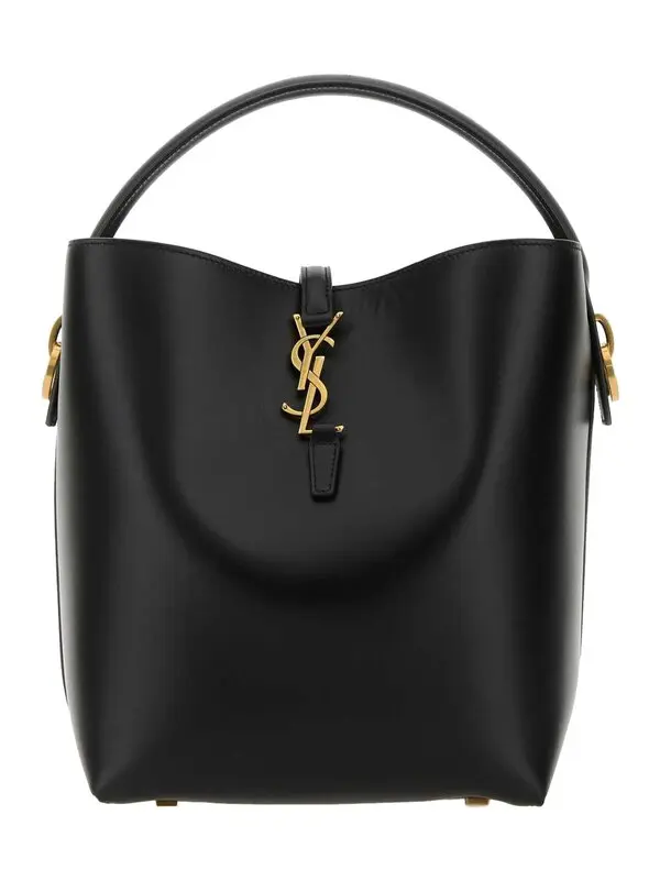 Saint Laurent Le 37 Bucket Handbag In Leather - Black