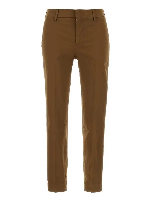 PT TORINO New York Stretch Cotton Pants For - Brown