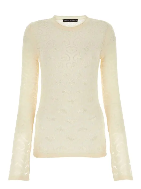 MARCO RAMBALDI Lace Top - White