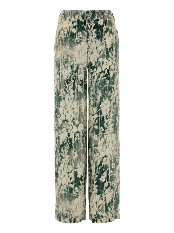 PT TORINO Satin Wide-leg Pant - Printed