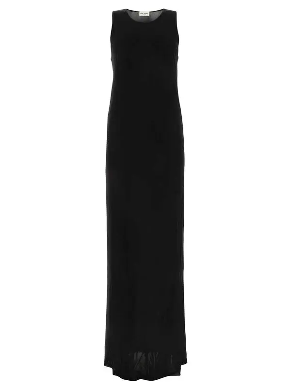 Saint Laurent Long Viscose Dress - Black