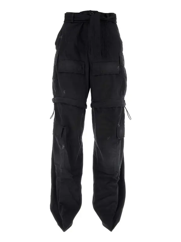 Balenciaga Knife Cargo Pantaboots - Black