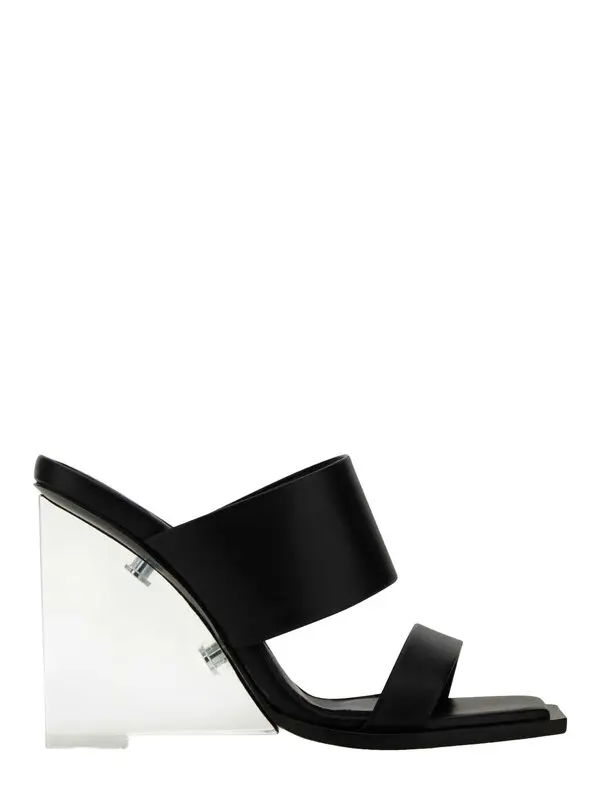 Alexander McQueen Shard Wedge Sandals - Black