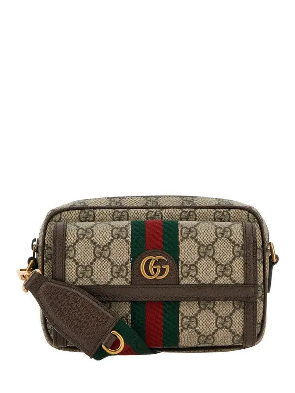 Gucci Mini Ophidia Gg Supreme Crossbody Bag - Printed