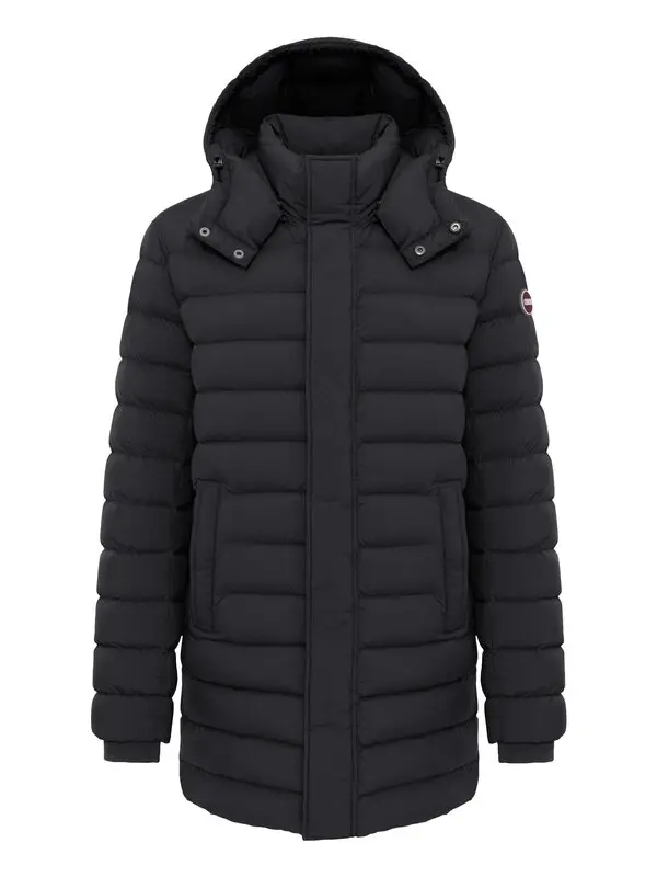 COLMAR Long Quilted Hooded Parka - Black-vulcan