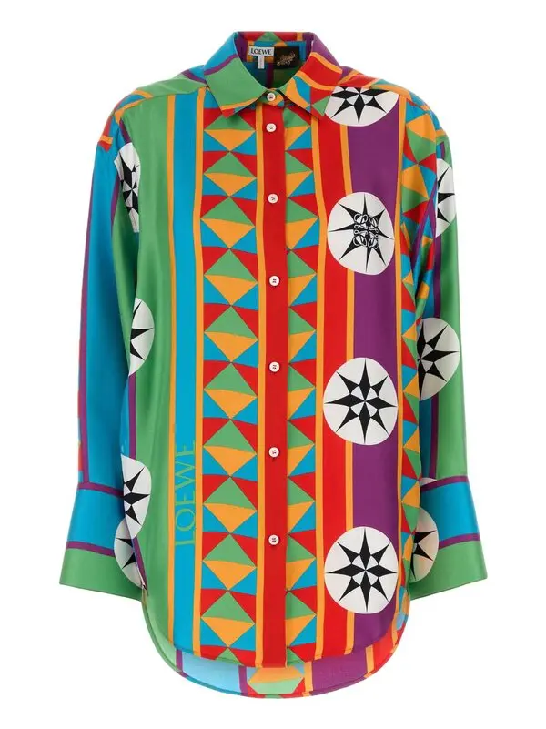 Loewe Silk Oversized Shirt - Printed
