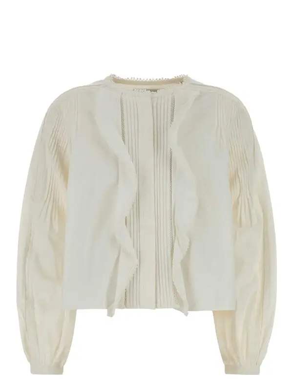 Isabel Marant Étoile Cotton Ruffle Blouse - White