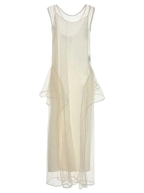 Loewe Silk Mesh Dress - White
