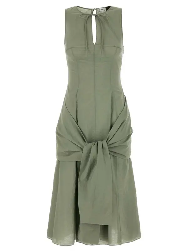 Loewe Cotton-blend Dress - Green