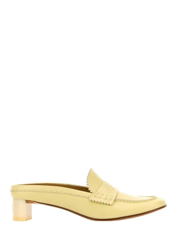 MAISON MARGIELA Leather Flat Pump With 4 Cm Heel - Yellow