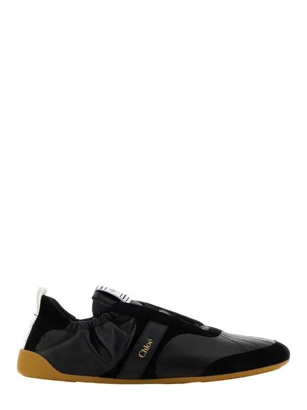 Chloé Leather & Suede Kick Sneakers - Black