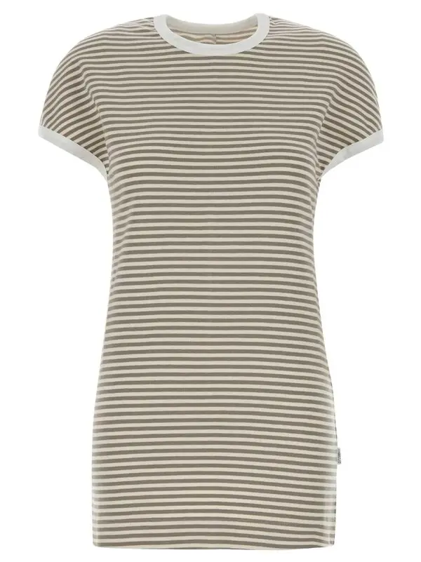 MAISON MARGIELA Striped Stretch Cotton Mini Dress - Stripped