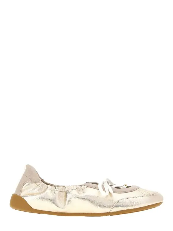 Chloé Ovine Leather Kick Ballerina Flats - Gold