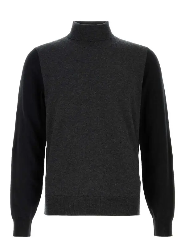 MAISON MARGIELA Two-tone Wool Turtleneck Pullover - Multicoloured