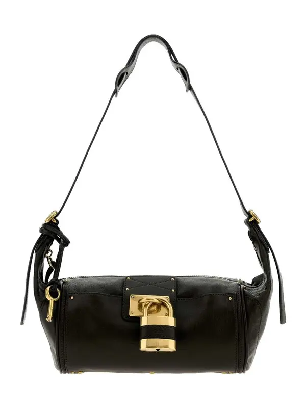 Chloé Paddington Leather Shoulder Handbag - Black
