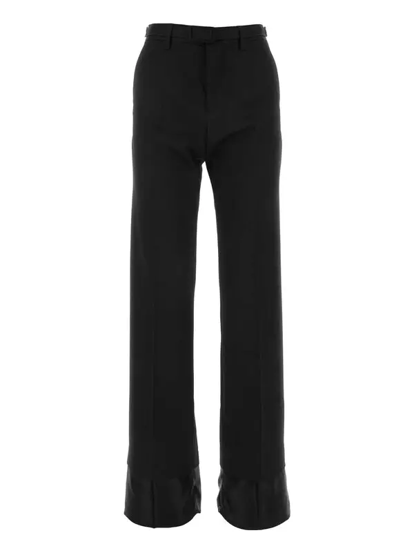 MAISON MARGIELA Stretch Polyester-wool Blend Tailored Trousers - Black