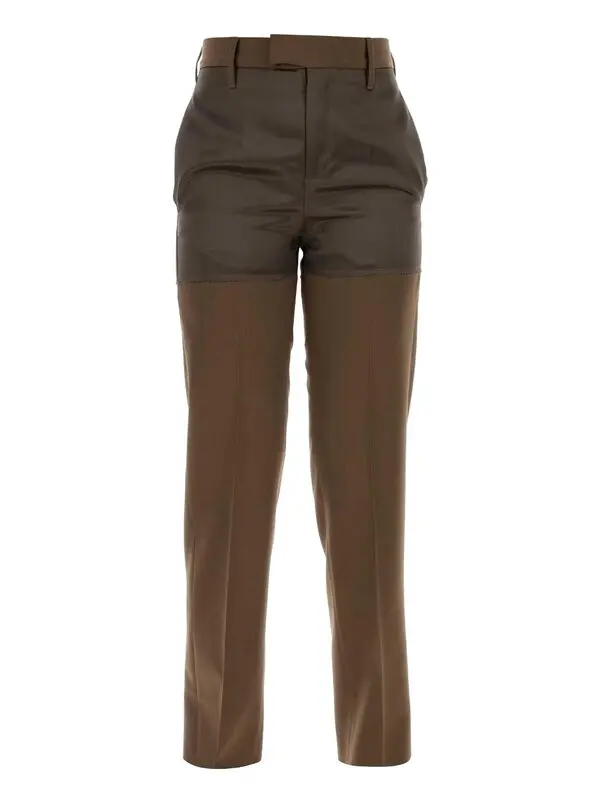 MAISON MARGIELA Wool-blend Straight-leg Trousers - Brown