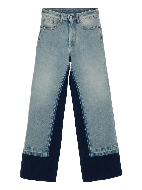 MAISON MARGIELA 5-pocket Cotton Wide-leg Pants - Lightblue