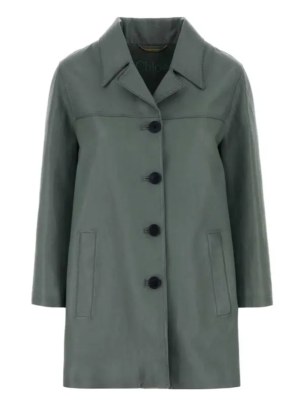 Chloé Lamb Leather Jacket - Light Blue