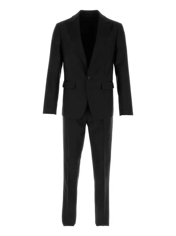 Dsquared2 Virgin Wool & Silk-lined London Suit - Black