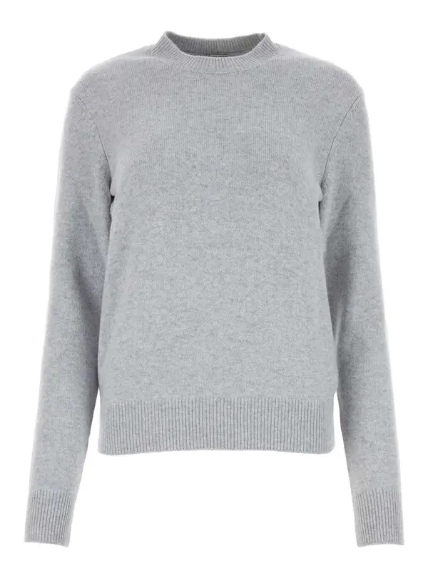 Bottega Veneta Stretch Cashmere Blend High Neck Sweater - Grey