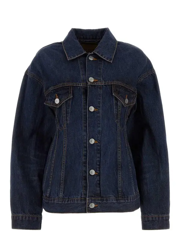 Balenciaga Denim Hourglass Jacket - Blue