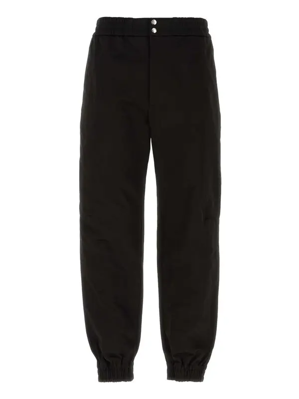Alexander McQueen Cotton Jogger Pants - Black