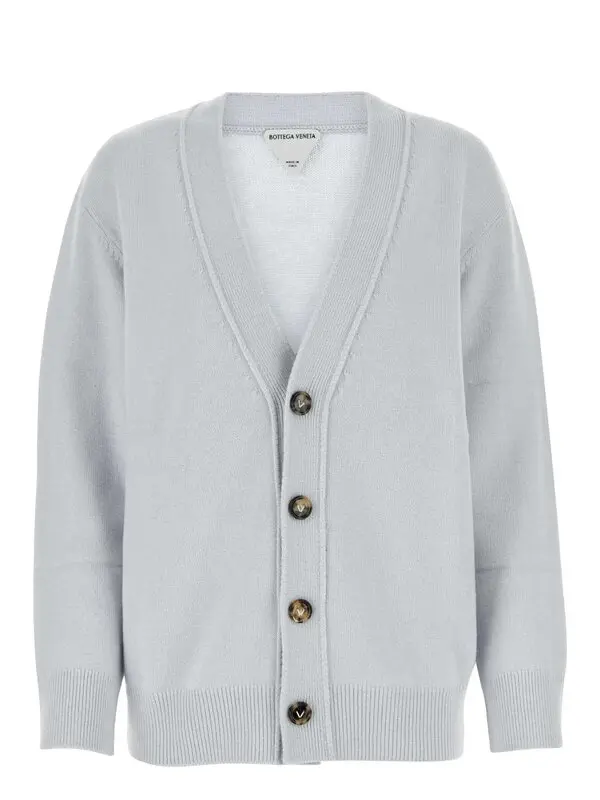 Bottega Veneta Stretch Cashmere Blend Cardigan - Blue