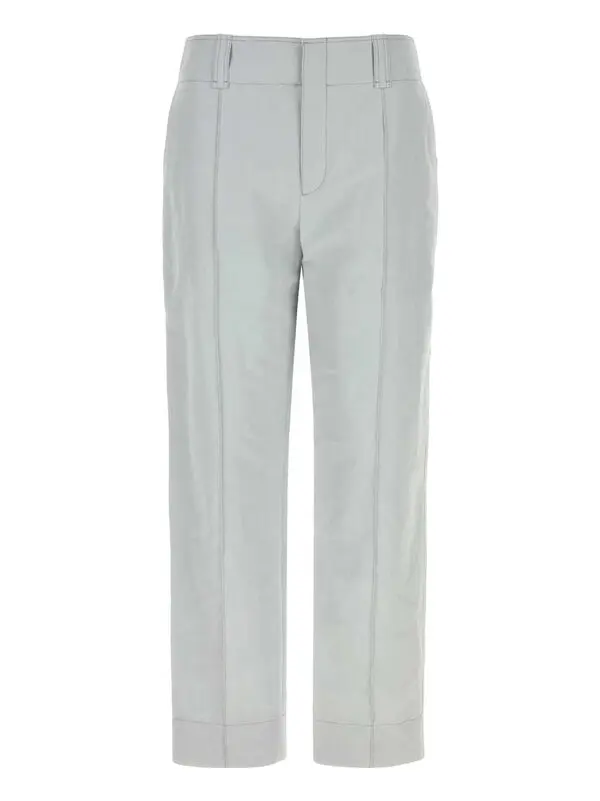 Chloé Lightweight Linen-silk Blend Tailored Pants - Grey