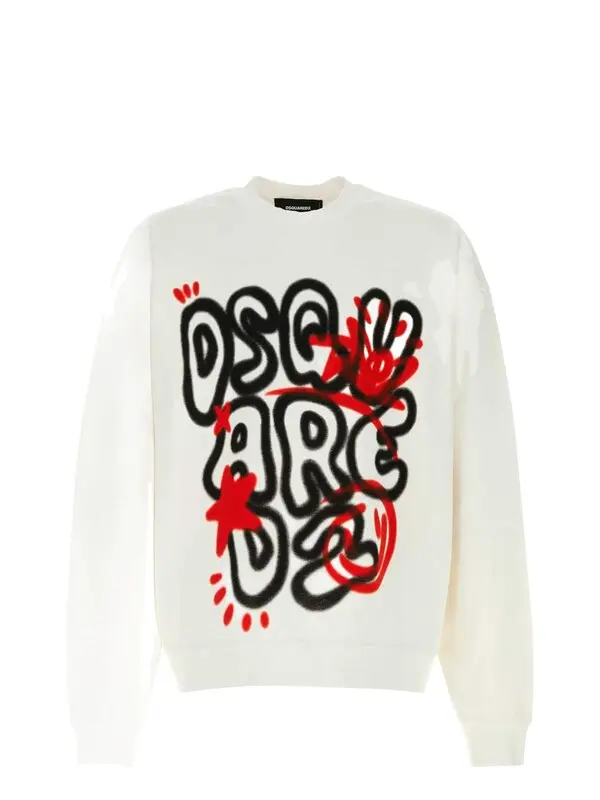 Dsquared2 Cotton Sweatshirt - White