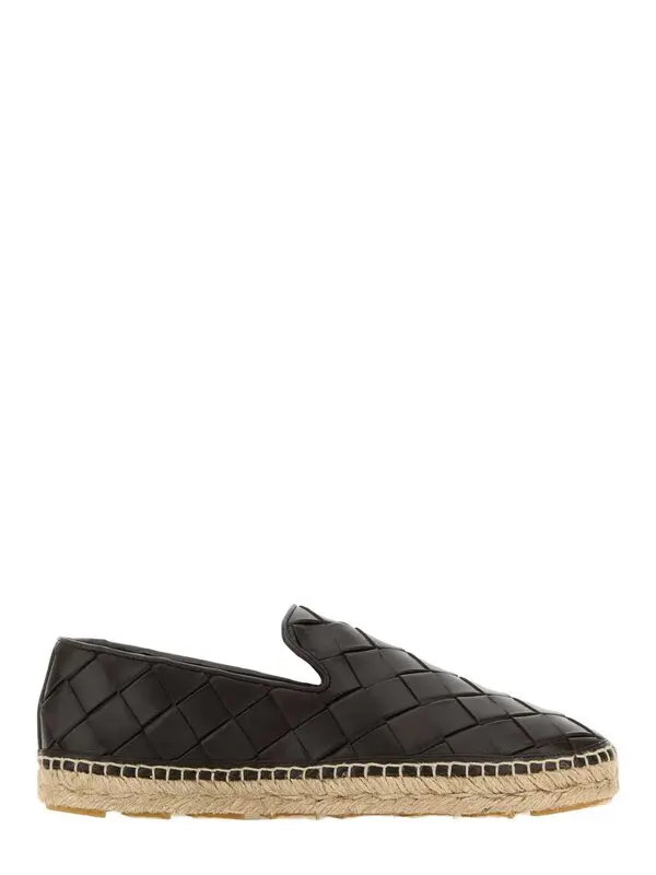 Bottega Veneta Woven Leather Espadrilles - Brown