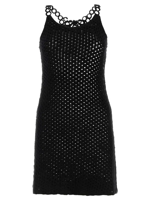 Chloé Crochet Mini Dress - Black
